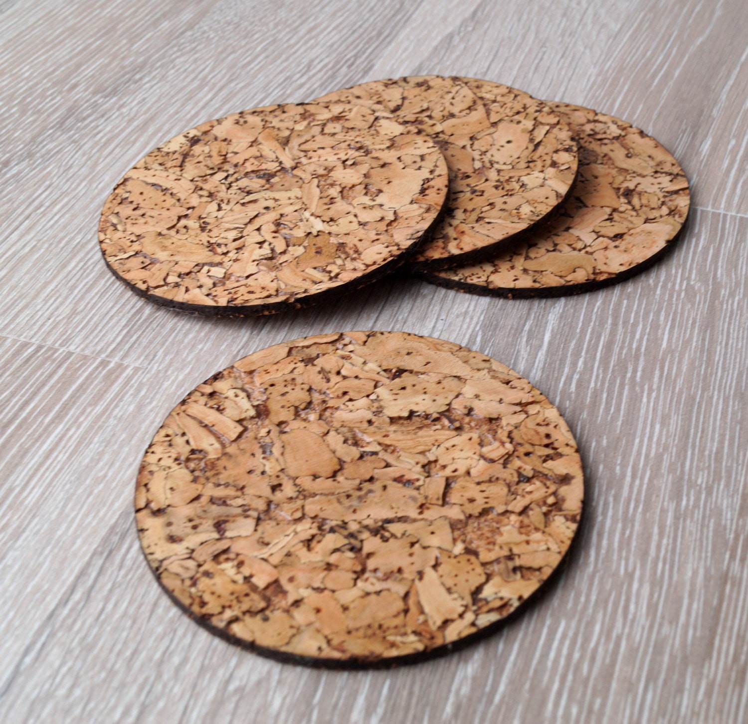 Cork Coasters Rustic Cork Coasters Natural Cork Coasters | Etsy