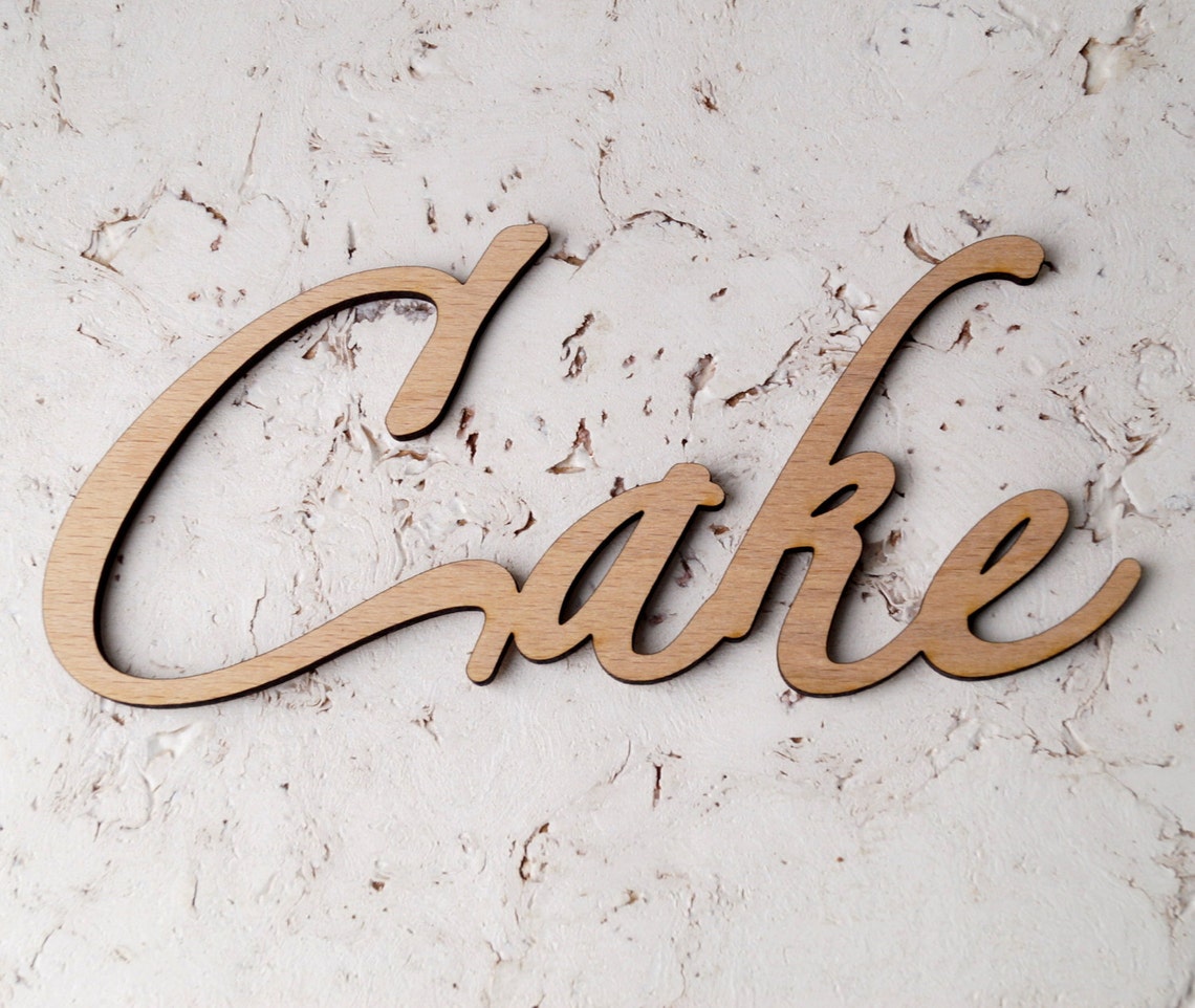 Cake Wedding Sign Wedding Reception Sign Wooden Cut Out - Etsy