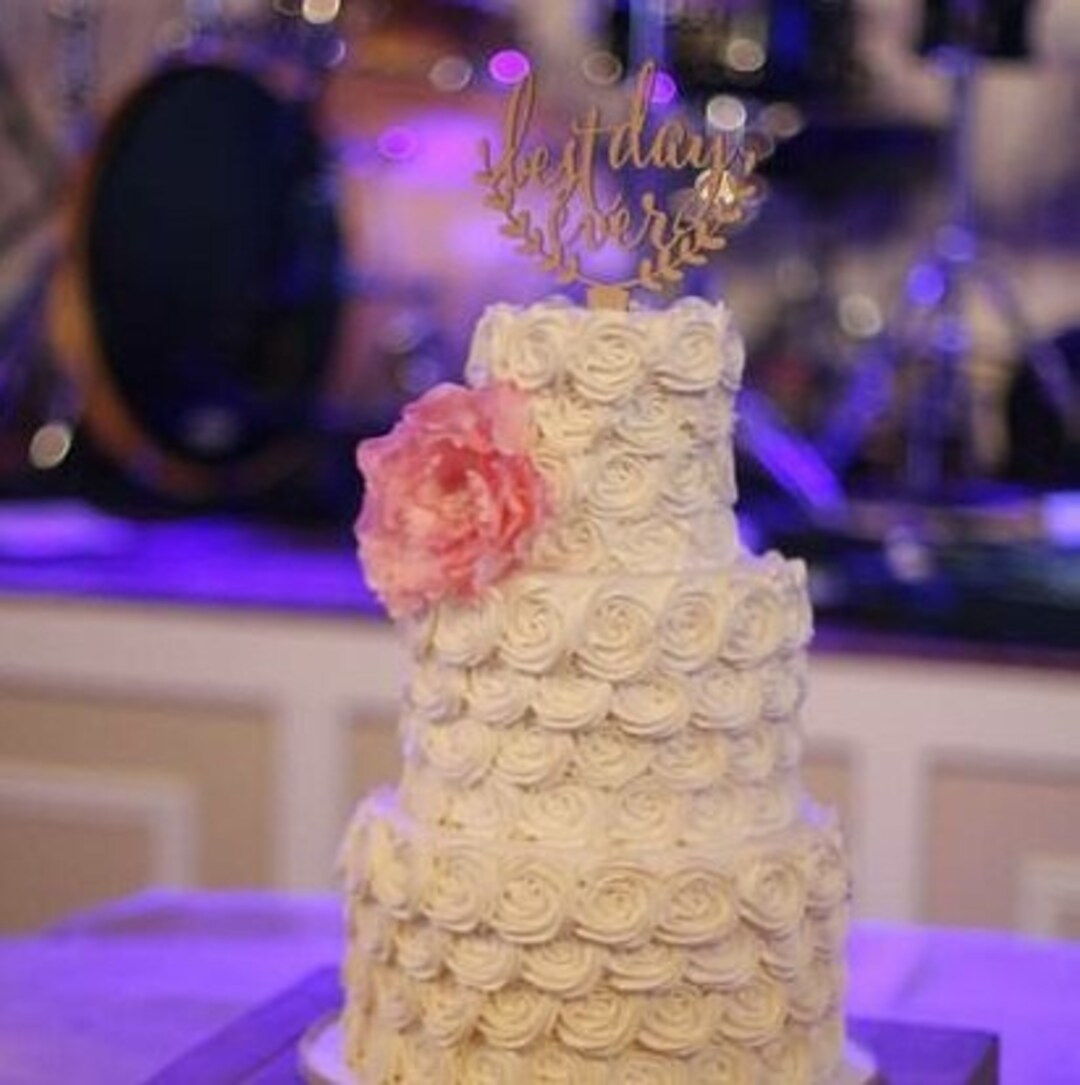 Wedding Cake Topper, Best Day Ever Cake Topper, Rustic Cake Topper ...