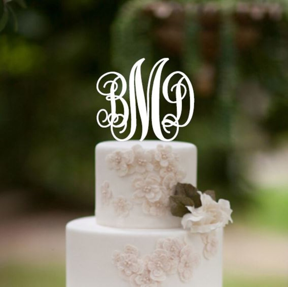 Monogram Wedding Cake Topper, Personalized Cake Topper, Custom Monogram ...