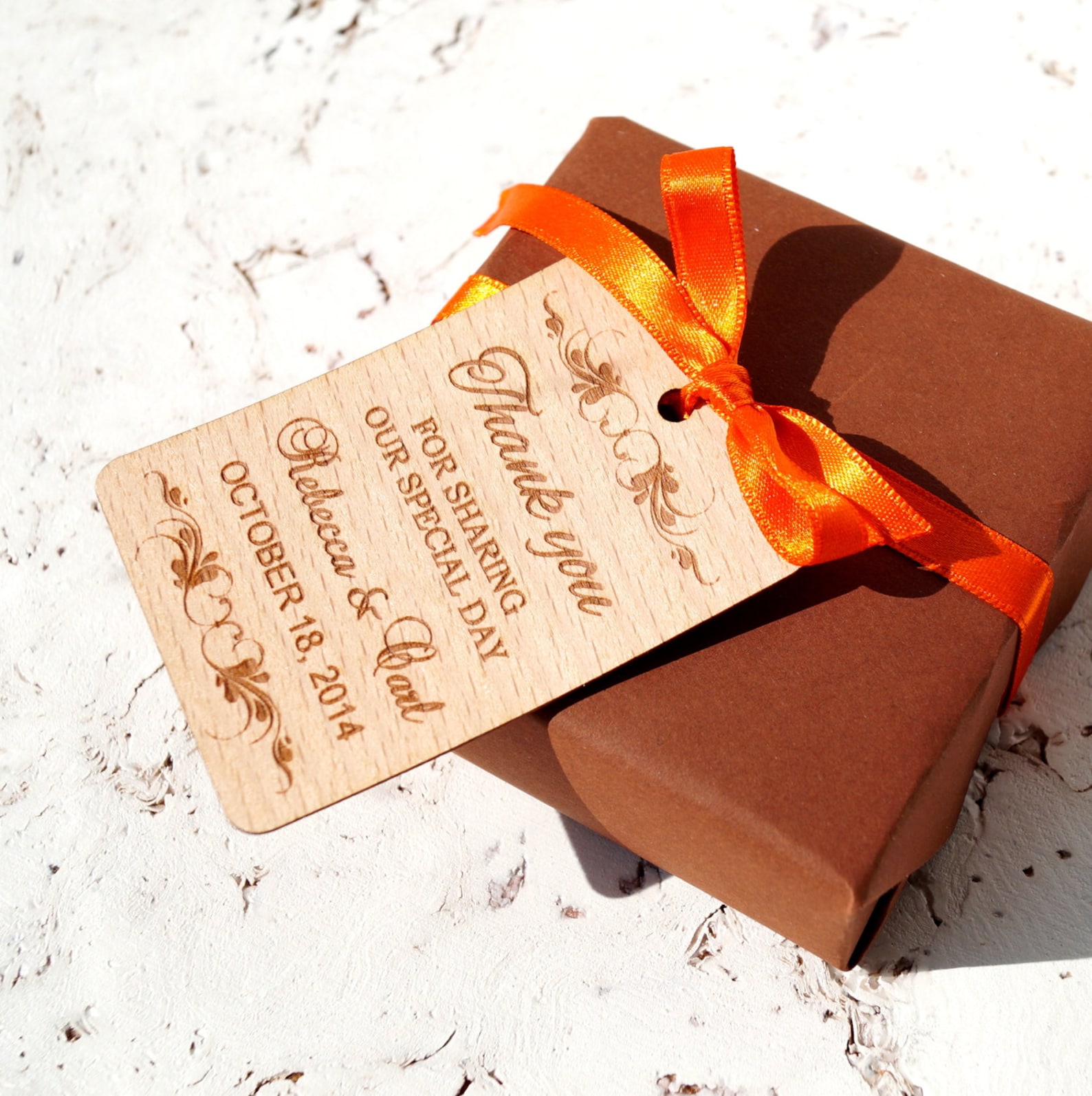 Wedding Favor Tags, Personalized Rustic Favor Tags, Custom Engraved ...