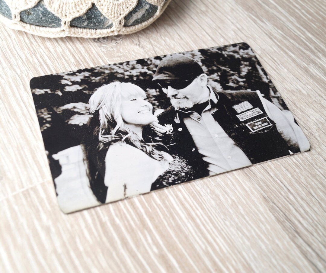 Engraved Wallet Insert Card, Real Photo Metal Wallet Card, Custom ...