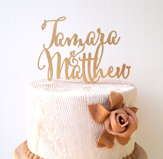 Personalized Wedding Cake Topper Custom Cake Topper Rustic Etsy