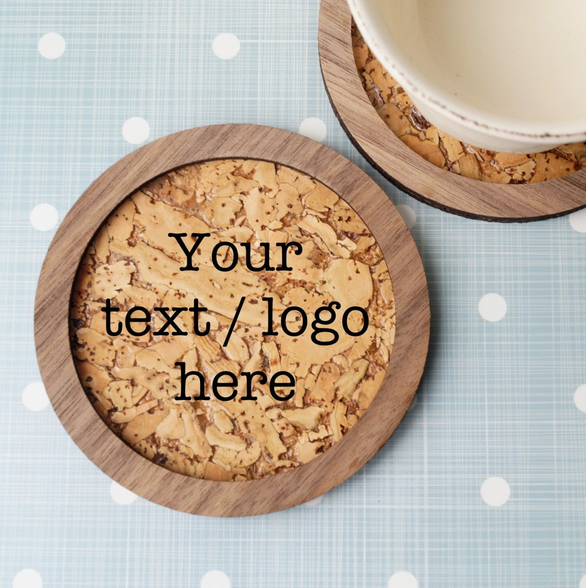 Personalized Cork Coasters Rustic Cork and Wood Drink - Etsy