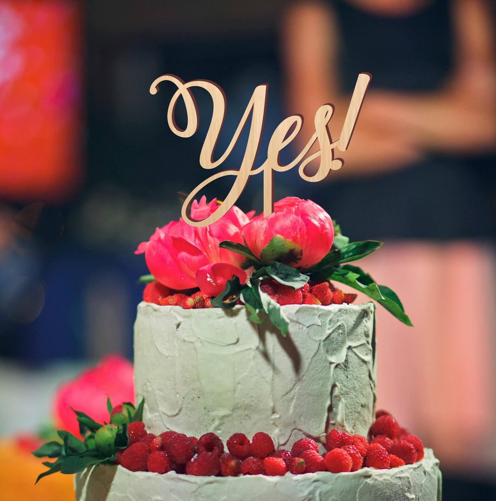 Yes Cake Topper Wedding Cake Topper Cake Topper for - Etsy