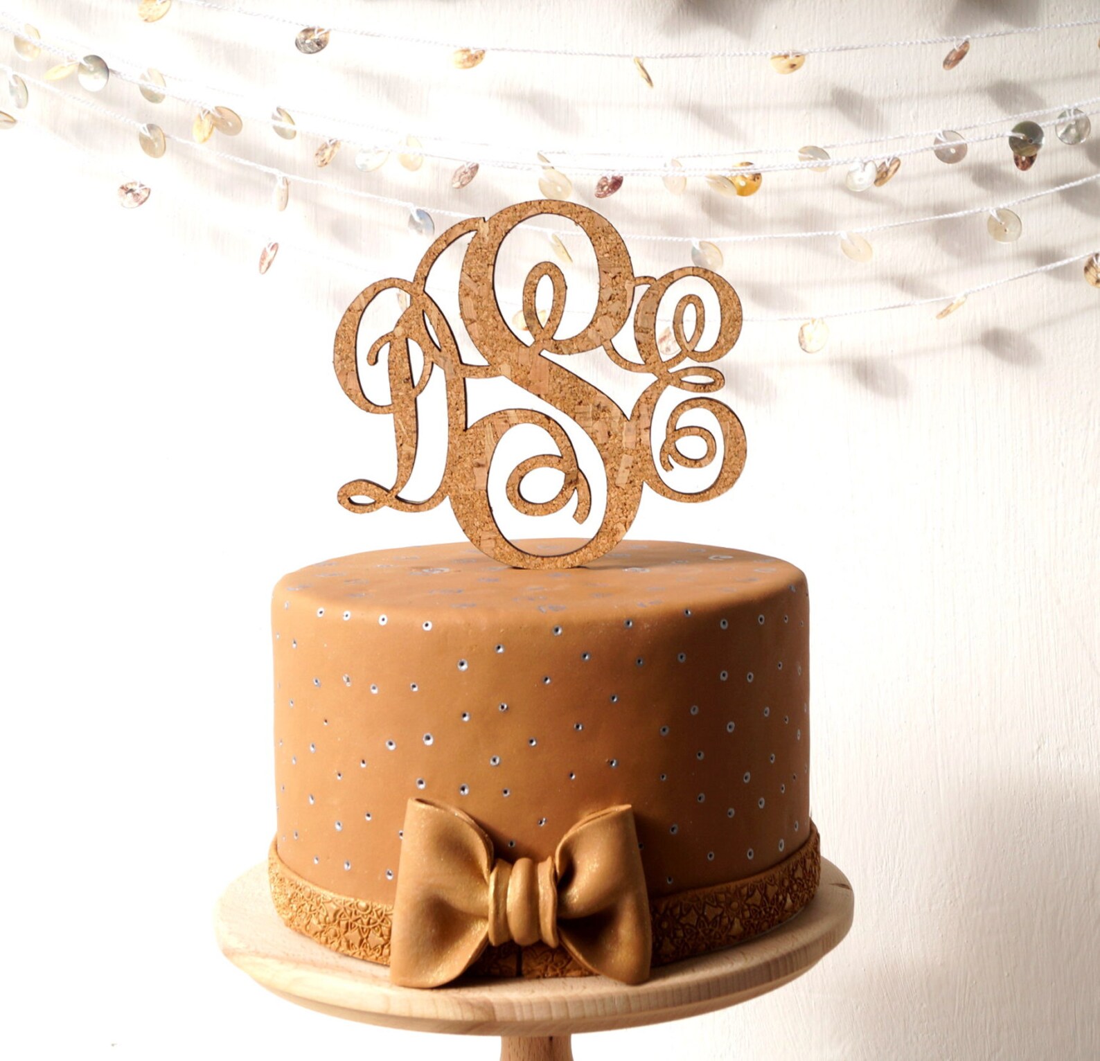 Rustic Monogram Cake Topper Wedding Cake Topper Personalize - Etsy