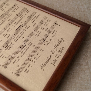 Personalized Music Sheet Engraved on Real Leather - Etsy