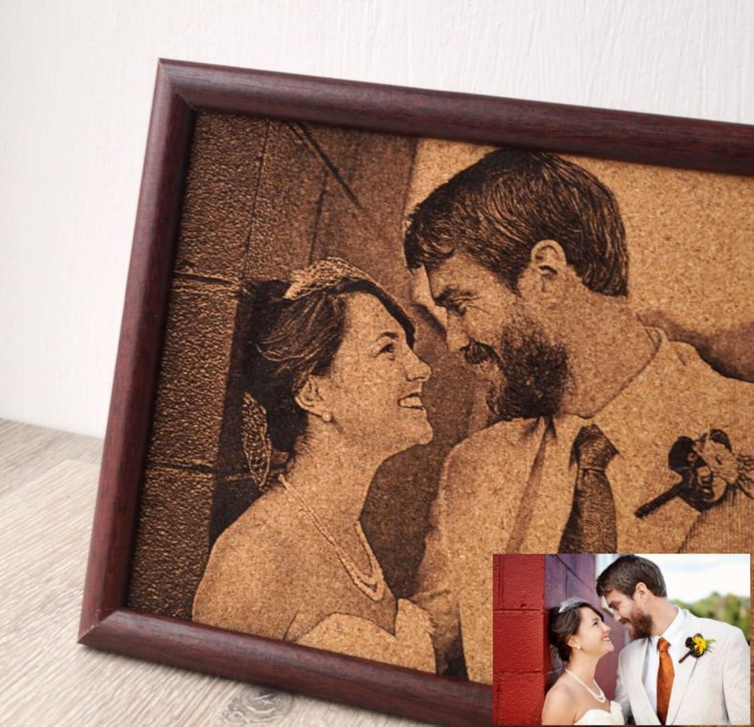 Custom Engraved Photograph, Personalized Framed Picture Laser Engraved ...