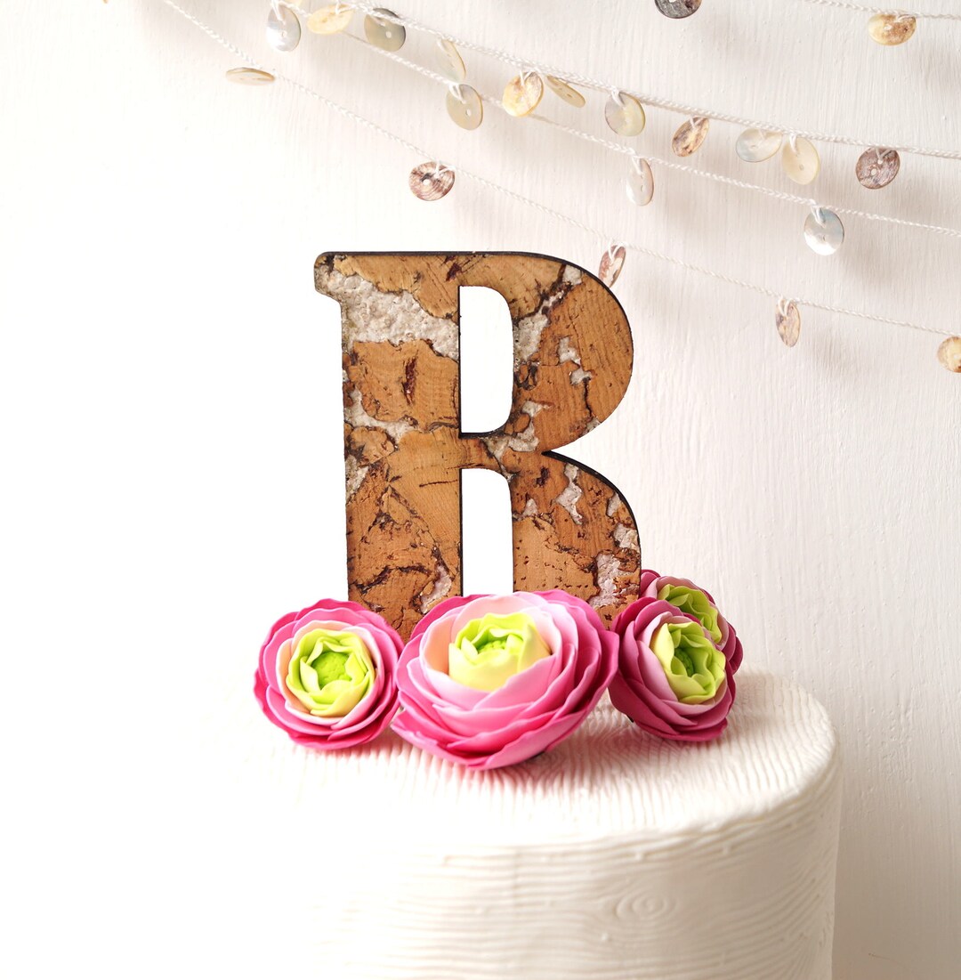 Topper de pastel de boda, topper de pastel de monograma personalizado ...