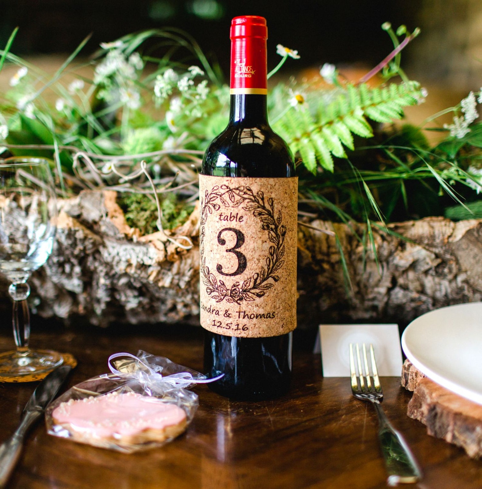 Cork Table Numbers Wine Label Design, Personalized Wedding Wine Labels ...