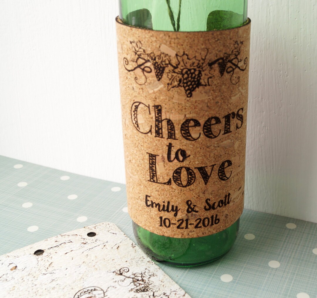 Wedding Wine Bottle Labels, Rustic Cork Personalized Wine Labels ...