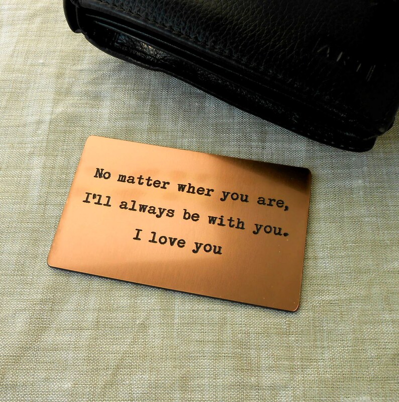 Wallet Insert Card Laser Engraved Wallet Insert Card | Etsy