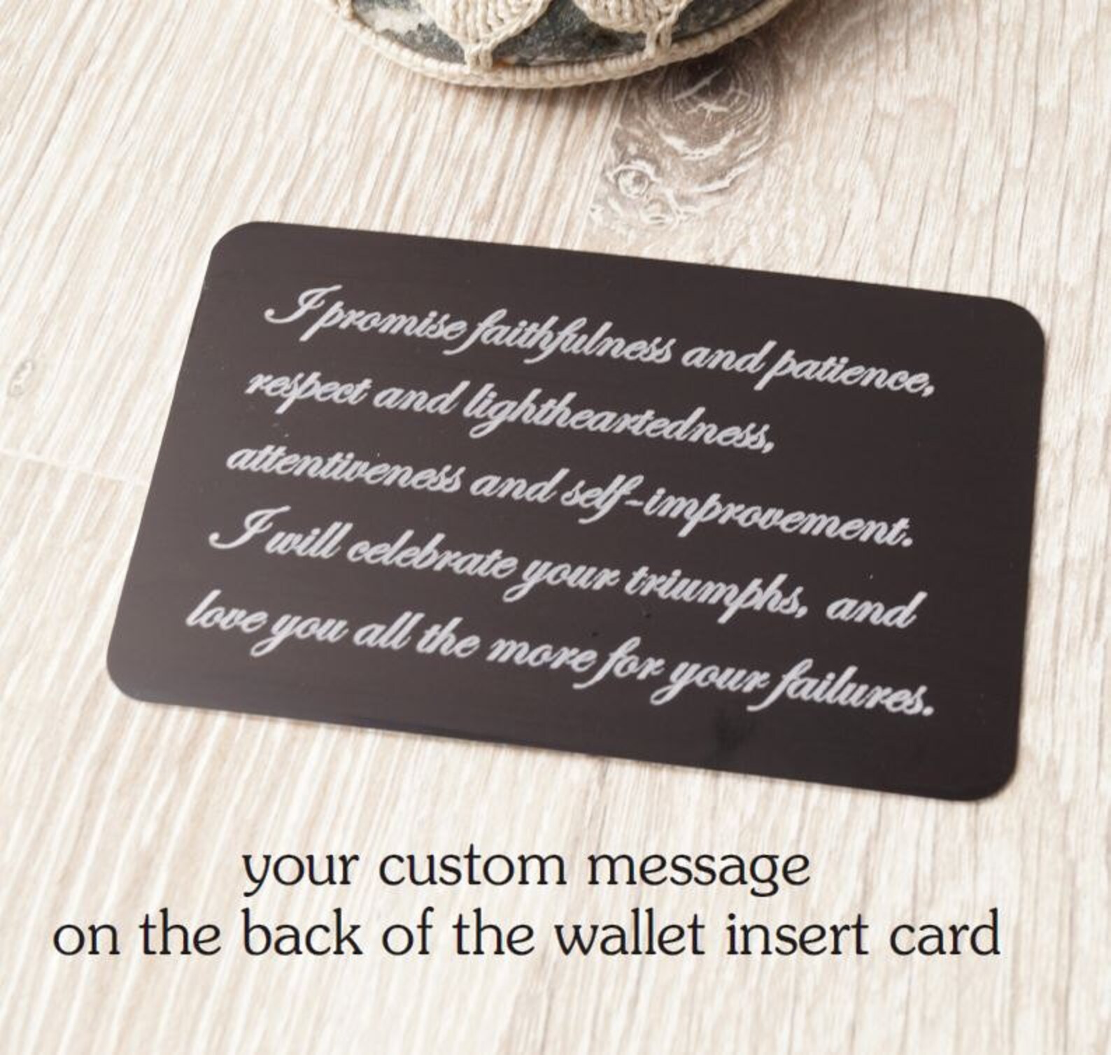 Metal Wallet Insert Card Real Photo Engraved Wallet Card - Etsy