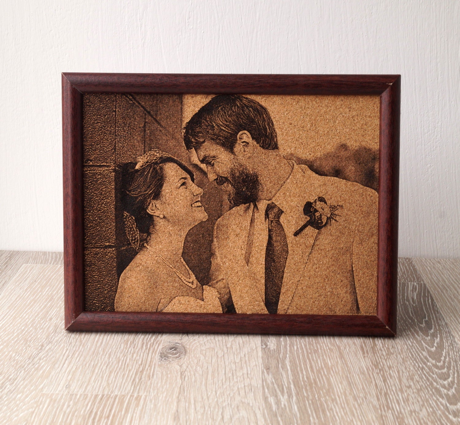 Custom engraved photograph personalized framed picture laser | Etsy