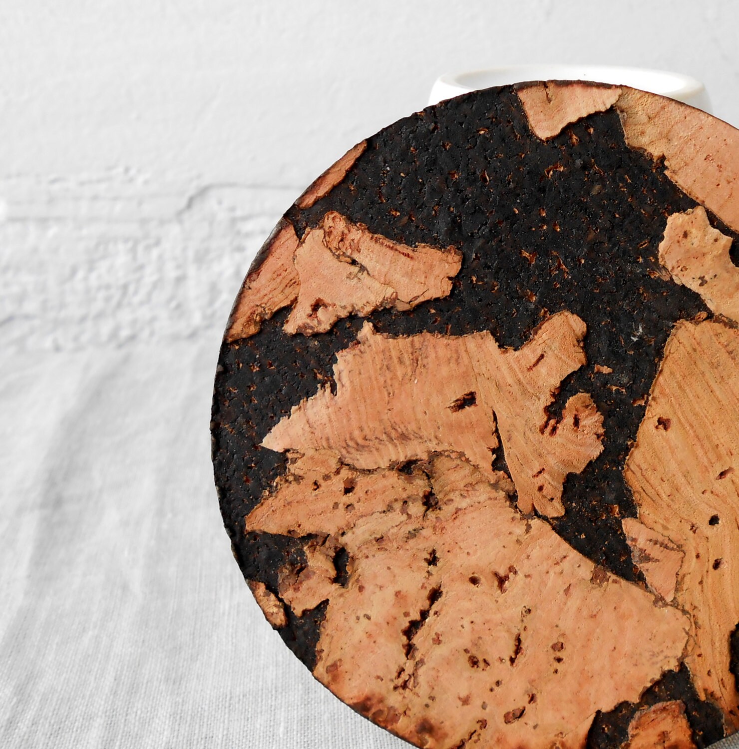 Wooden Cork Coasters Rustic Wooden Coasters Set of 4 Round - Etsy