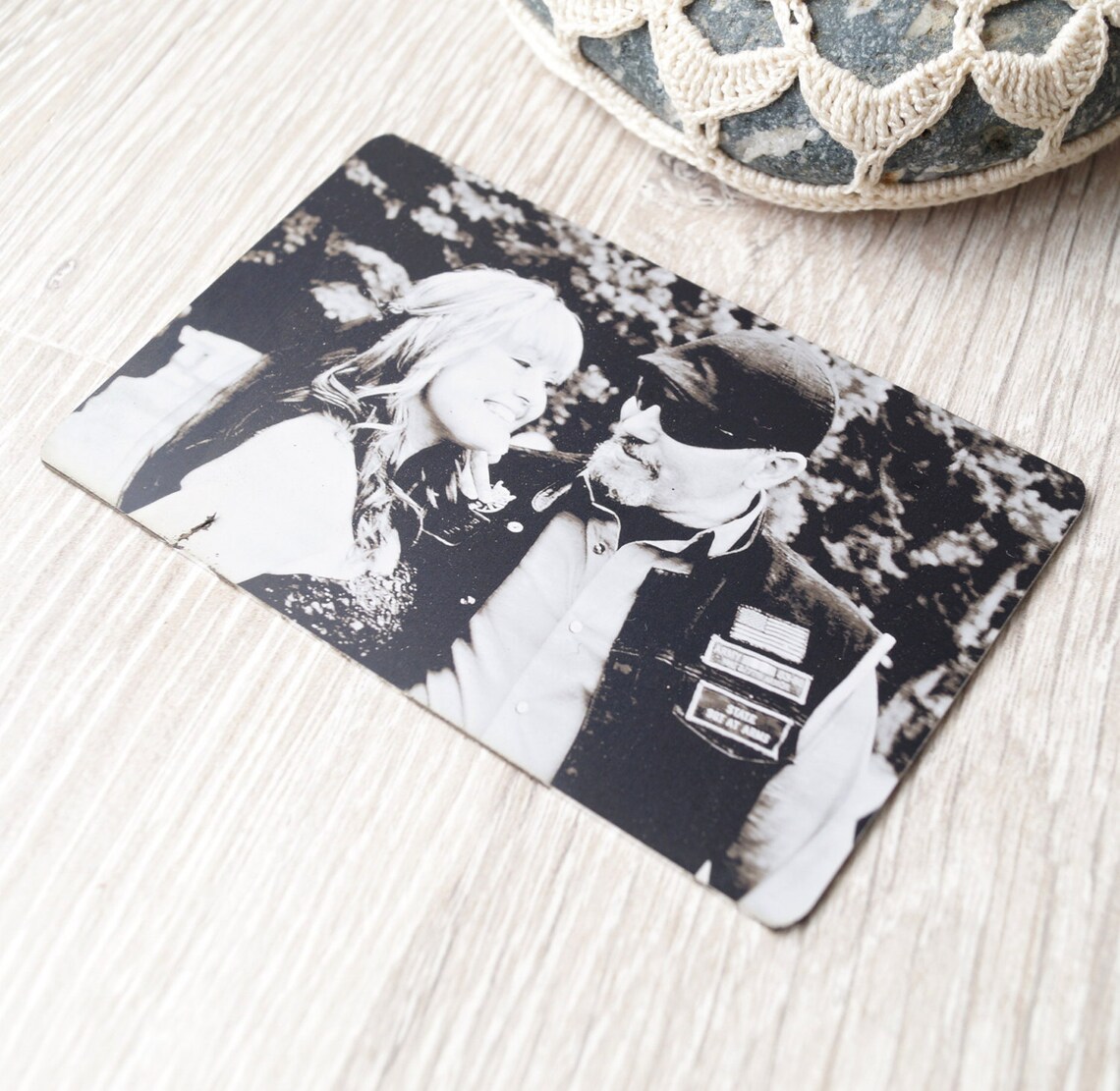 Engraved Wallet Insert Card Real Photo Metal Wallet Card - Etsy