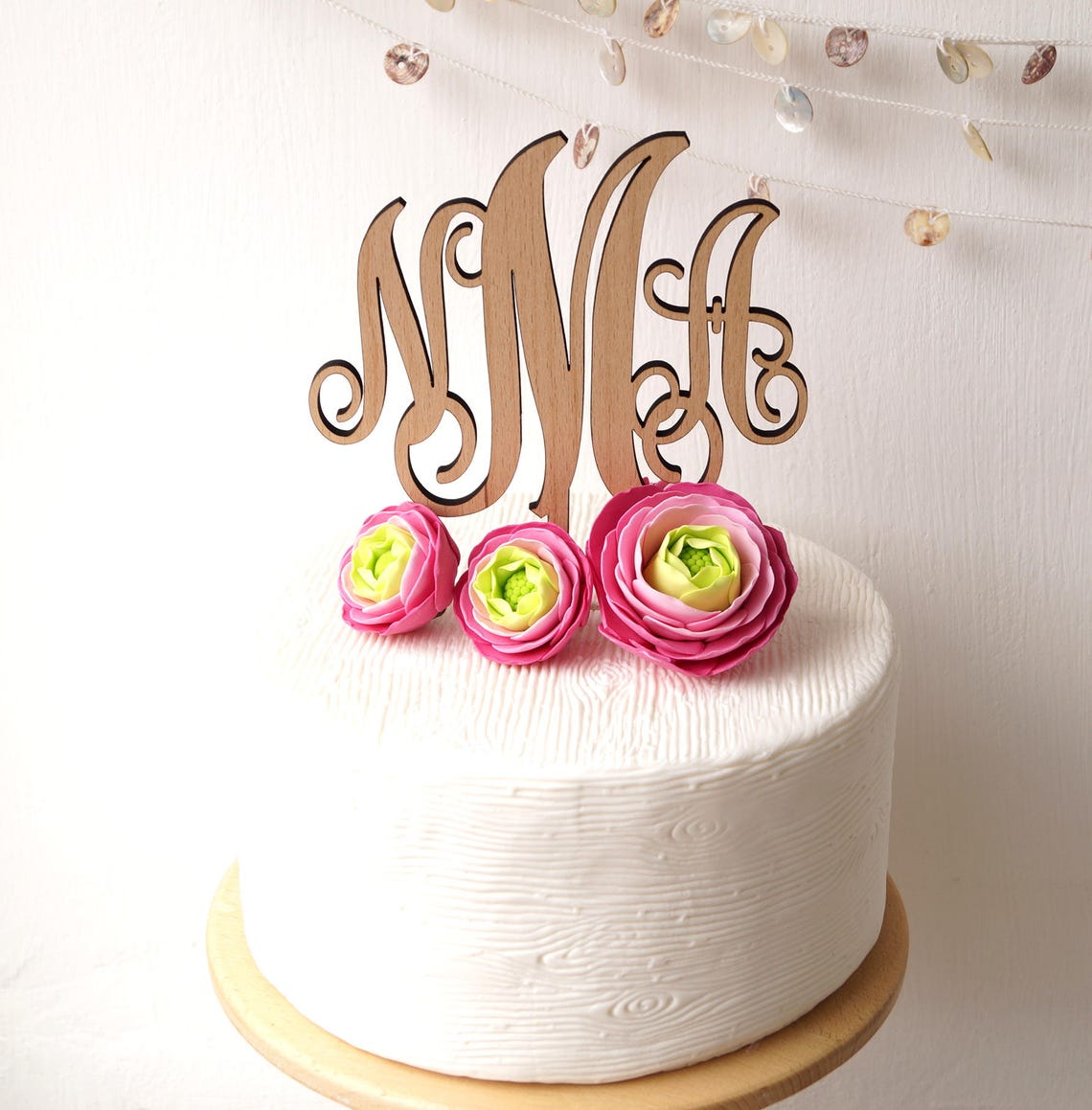 Monogram Wedding Cake Topper Personalized Cake Topper - Etsy