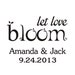 Let Love Bloom Rubber Stamp Wedding Favor Custom Stamp | Etsy