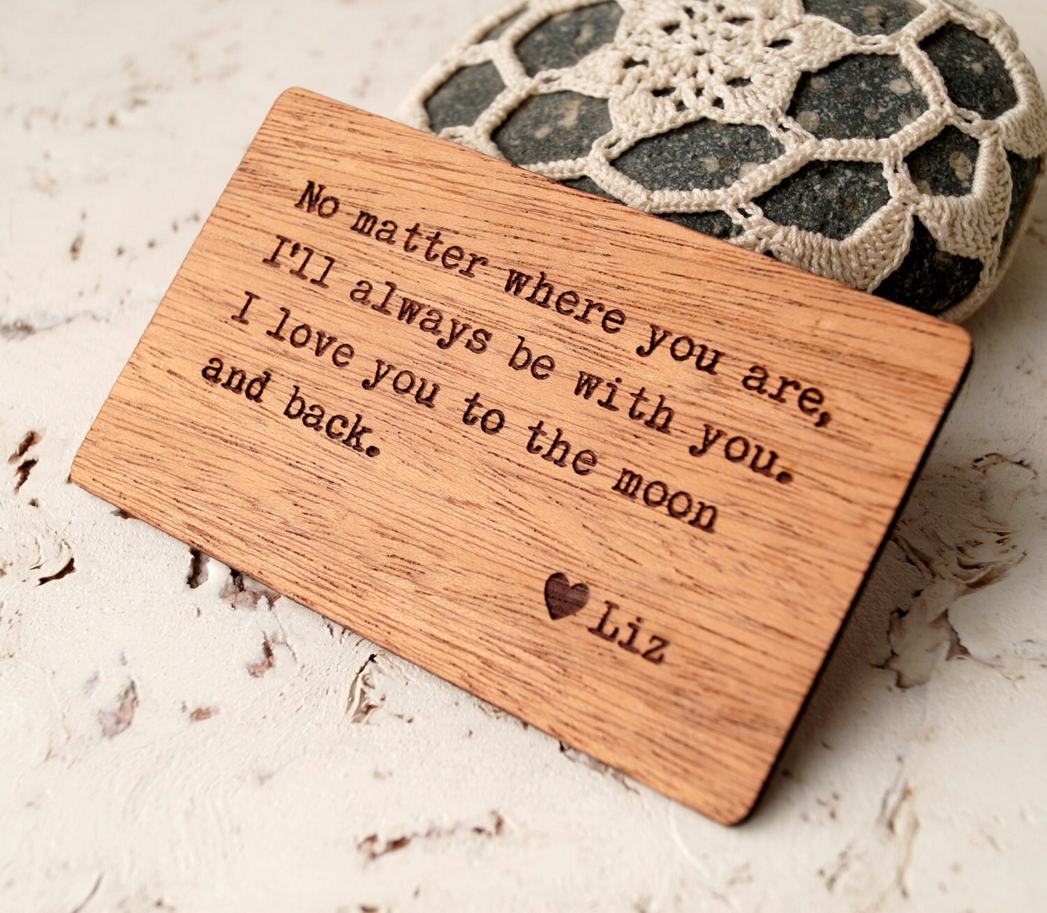 Personalized Wallet Insert Card, Mahogany Wallet Card, Luxury Wood ...