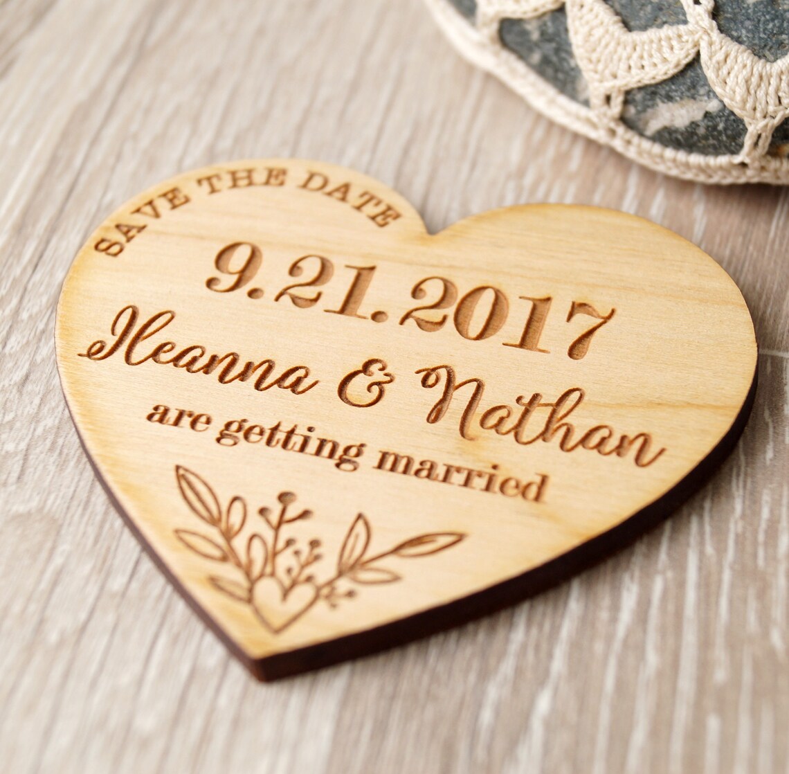 Save the date magnets wedding save the dates heart magnets | Etsy
