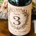 Cork Table Numbers Wine Label Design, Personalized Wedding Wine Labels ...