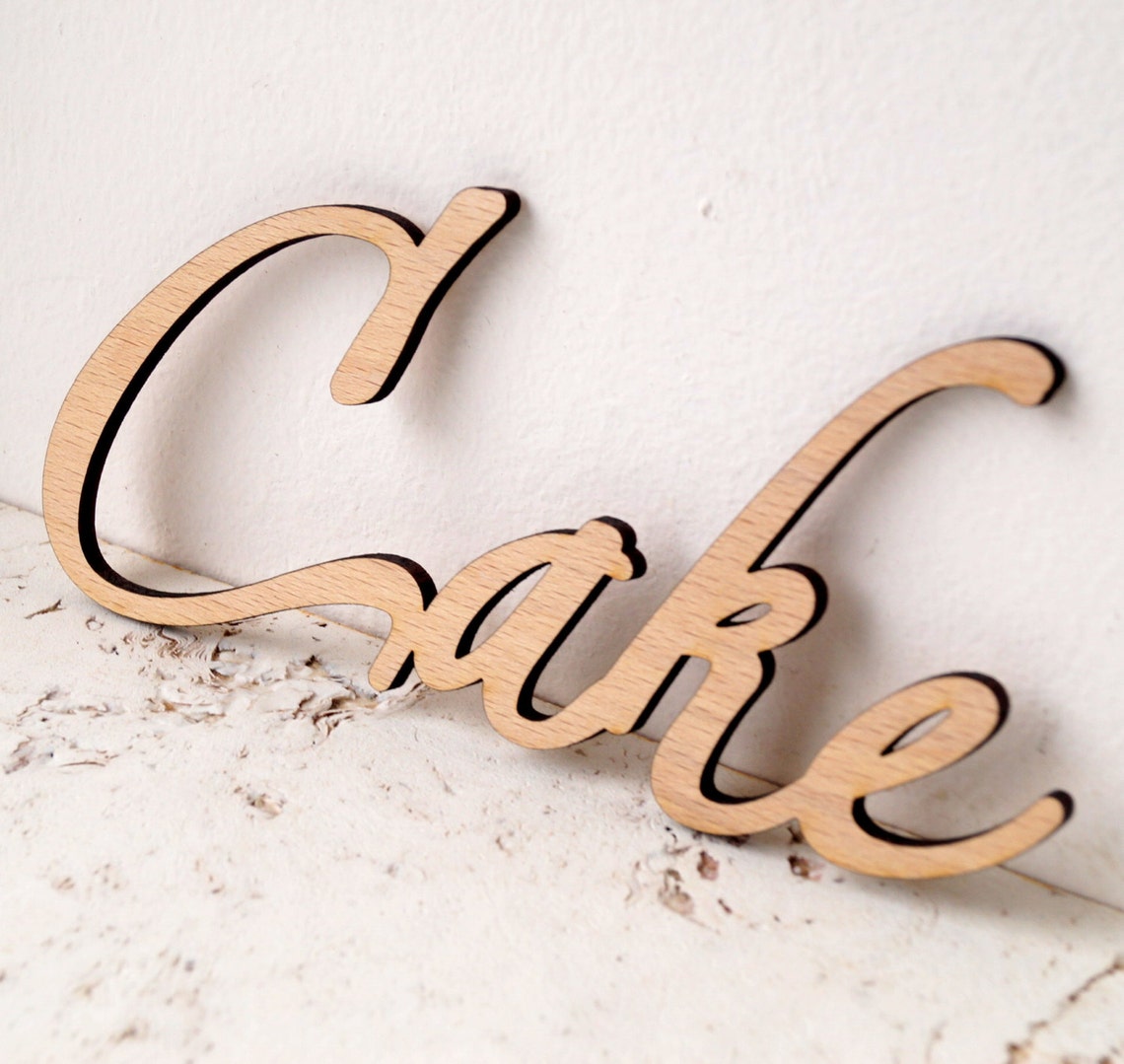 Cake Wedding Sign Wedding Reception Sign Wooden Cut Out - Etsy