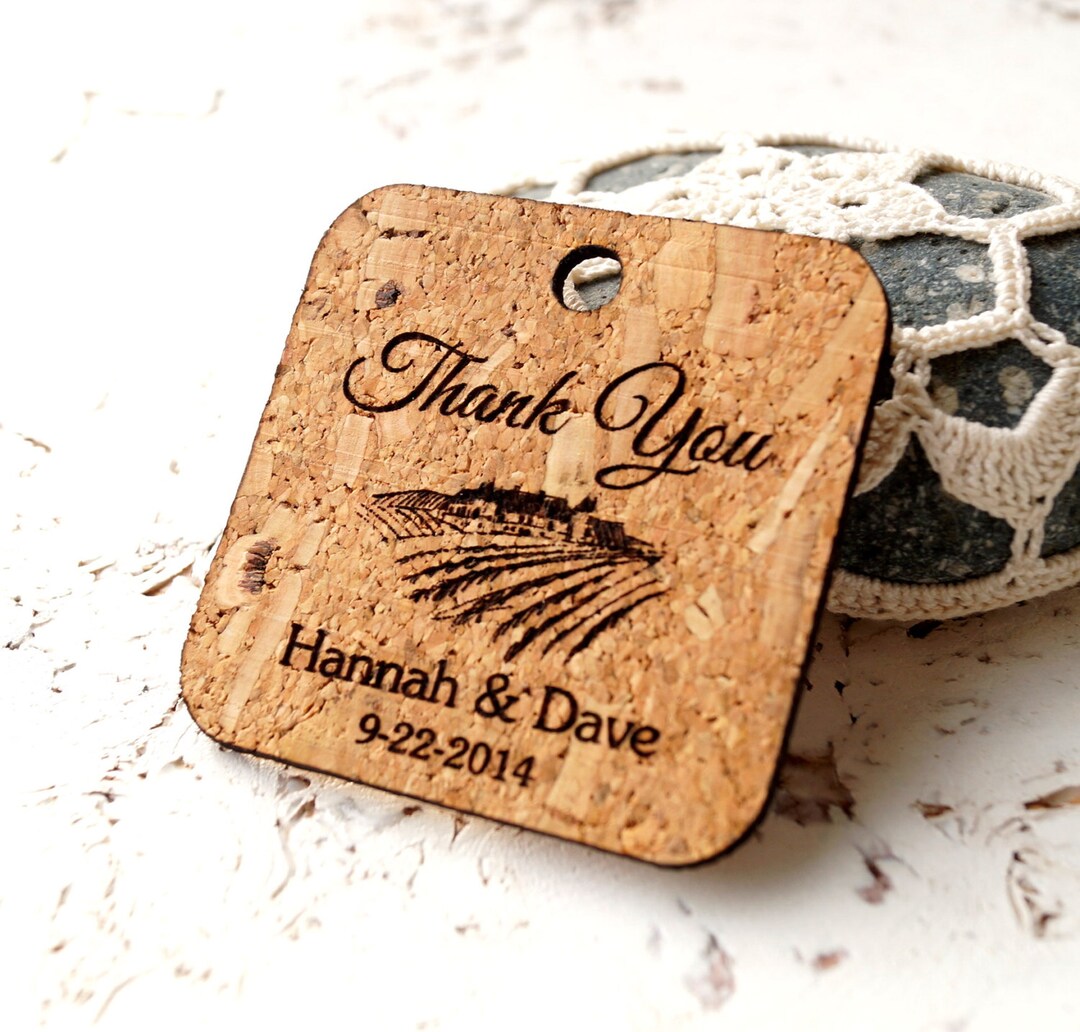 Rustic Favor Tags, Personalized Wedding Favor Tags, Custom Engraved ...