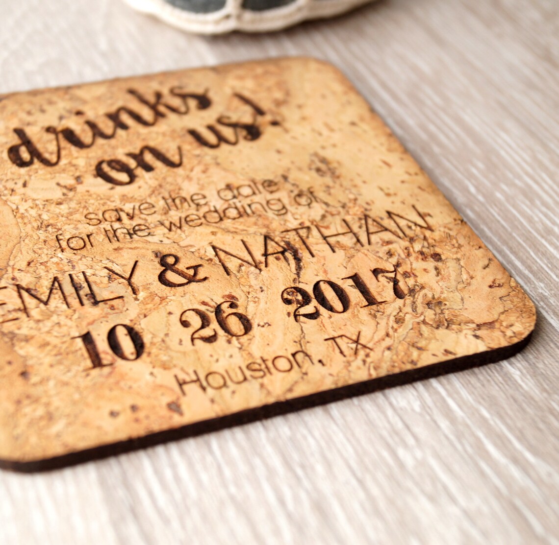 Rustic Save the Date Coasters or Magnets Save the Dates - Etsy UK