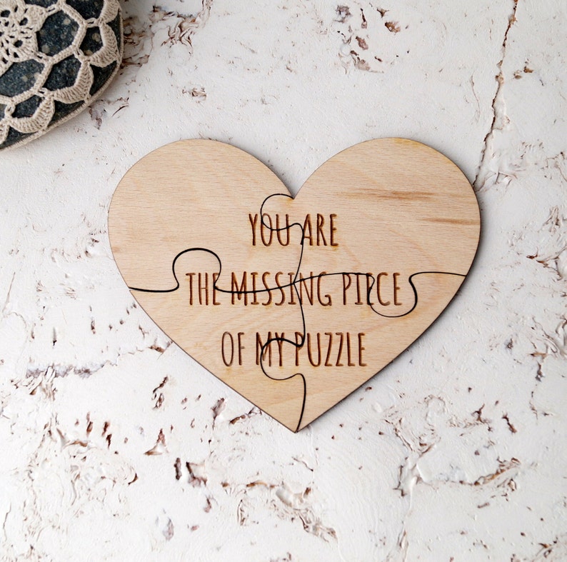 Valentine's Day Puzzle, Personalized Wooden Heart Puzzle, Valentine's ...