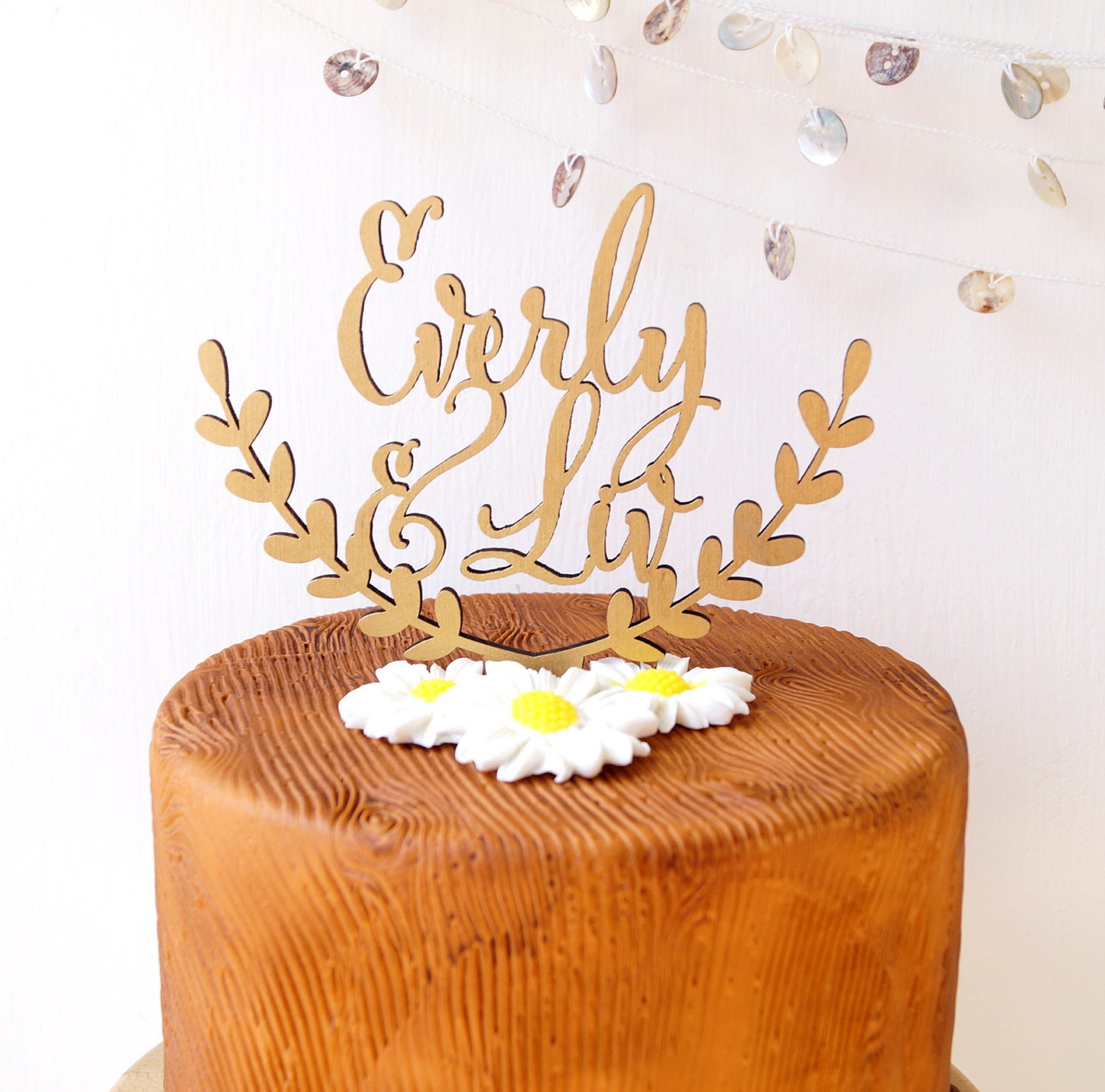 Custom Wedding Cake Topper Rustic Wooden Cake Topper | Etsy