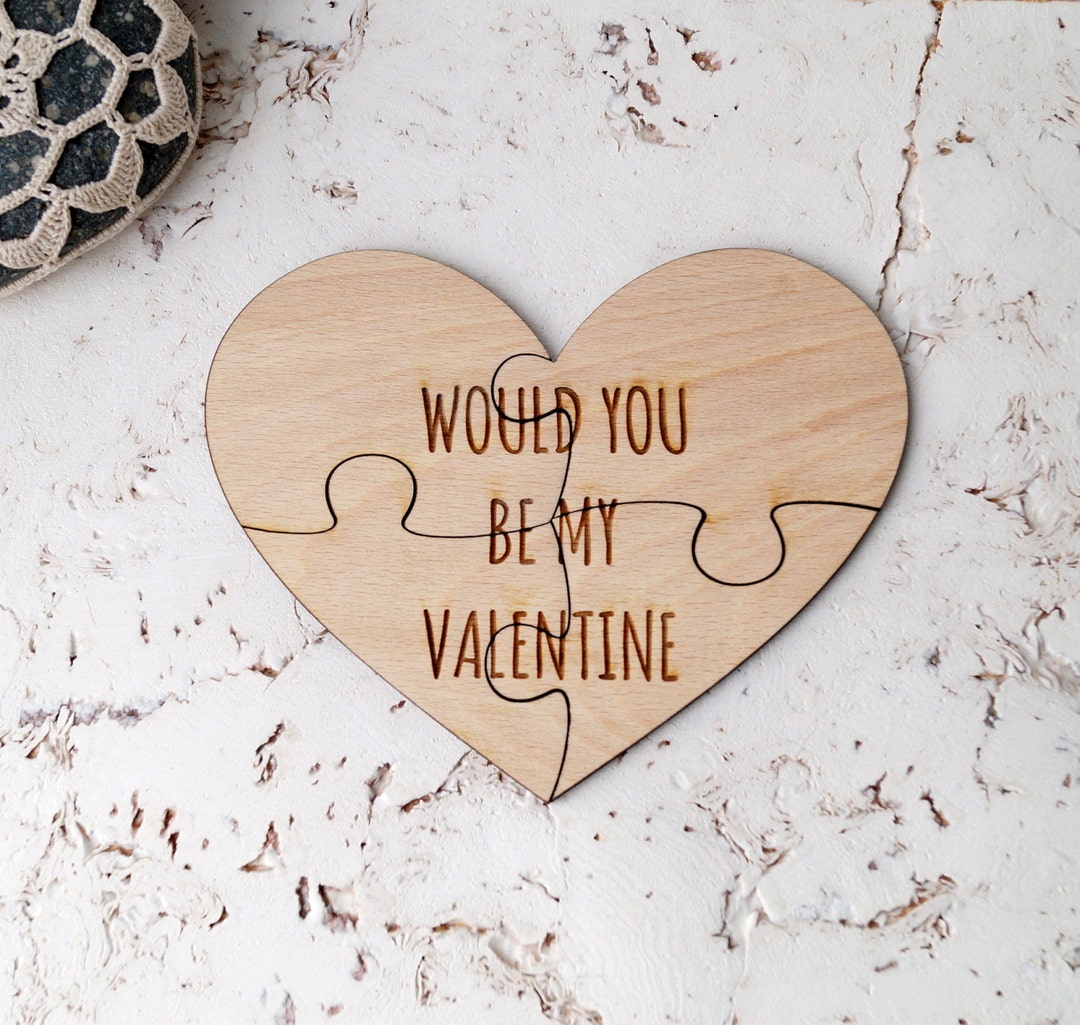 Valentine's Day Puzzle, Personalized Small Wooden Heart Puzzle ...
