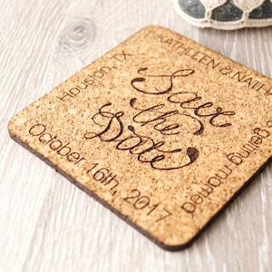 Save the Date, Save the Date Magnets, Save the Date Coasters, Cork ...