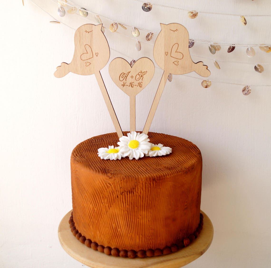 Love Birds Cake Topper Wedding Cake Topper Personalized Cake - Etsy