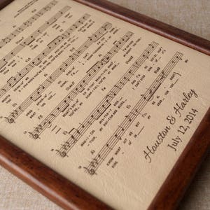 Personalized Music Sheet Engraved on Real Leather - Etsy