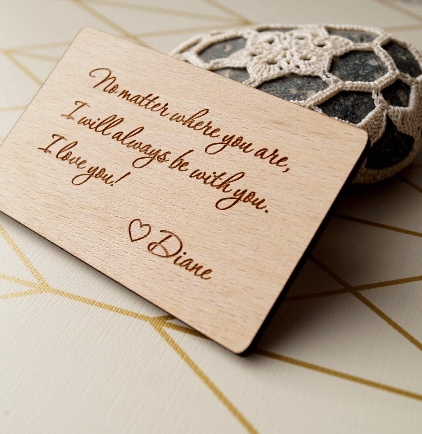 Wooden Wallet Insert Card Personalized 5th Anniversary Gift - Etsy