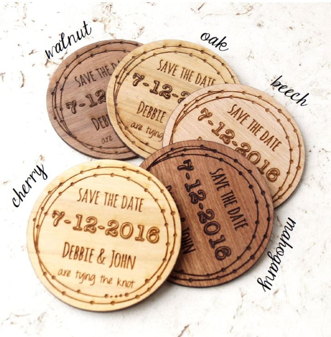 Wedding Save the Dates, Rustic Wooden Save the Dates Magnets, Tribal ...