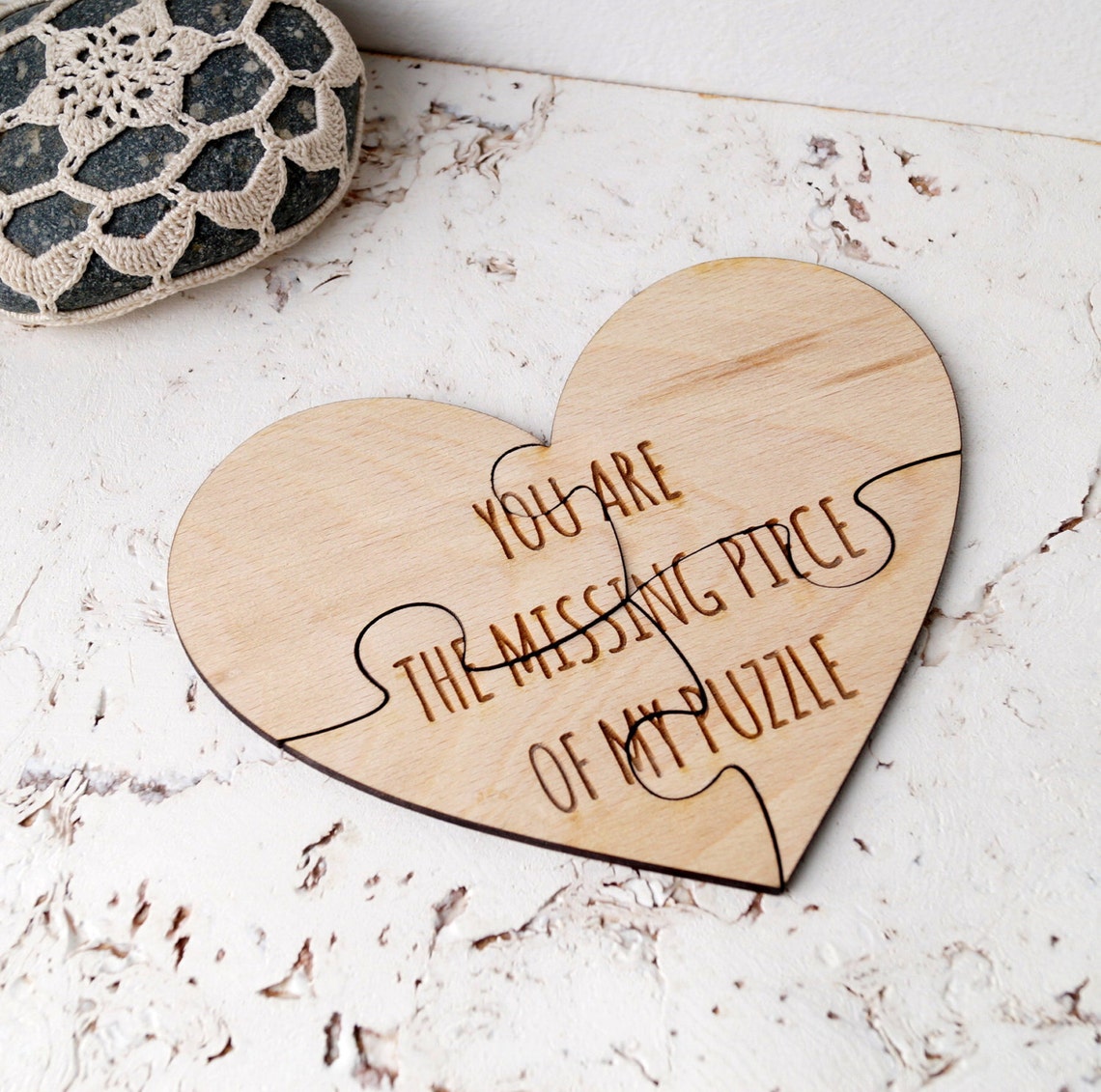 Valentine's Day Puzzle Personalized Wooden Heart Puzzle | Etsy