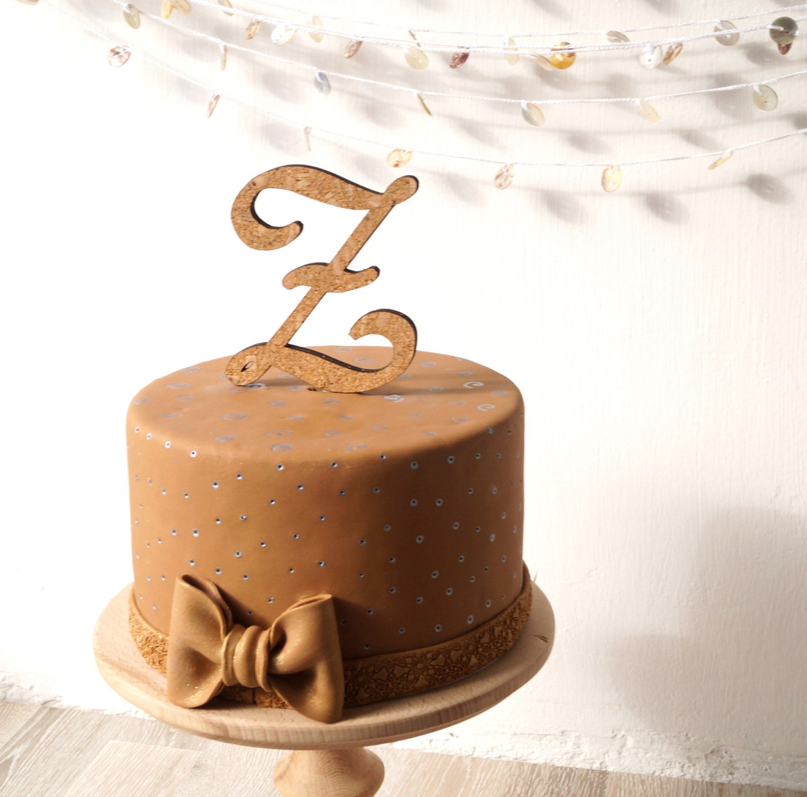 Wedding Cake Topper Monogram Cake Topper Rustic Cork Topper - Etsy