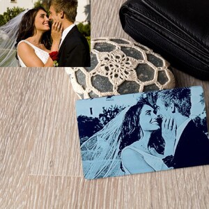 Real Photo Wallet Insert Card, Engraved Wallet Card, Custom Wallet ...