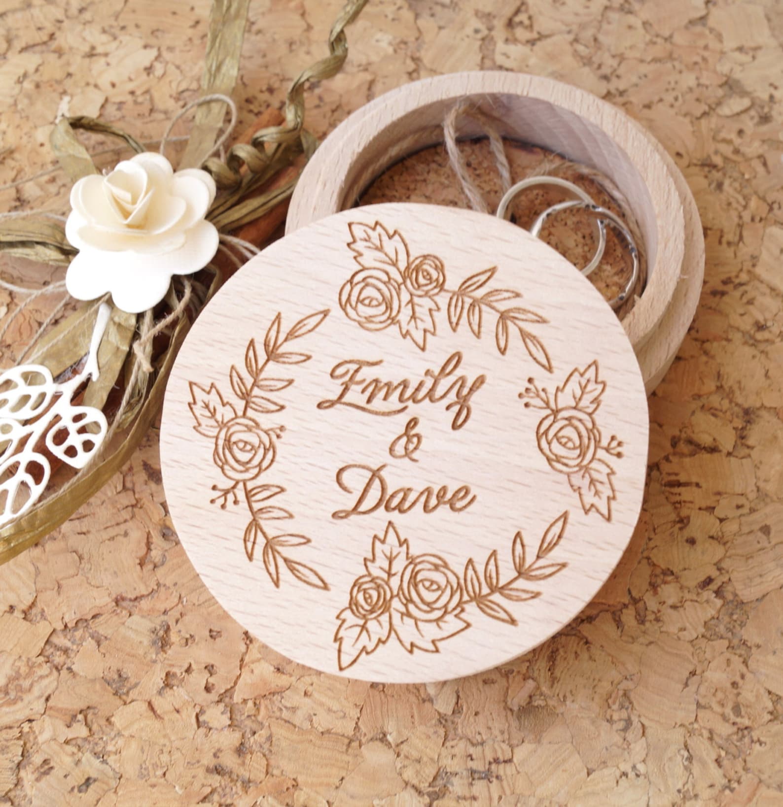 Wedding Ring Box Personalized Wooden Ring Box Wedding Ring - Etsy