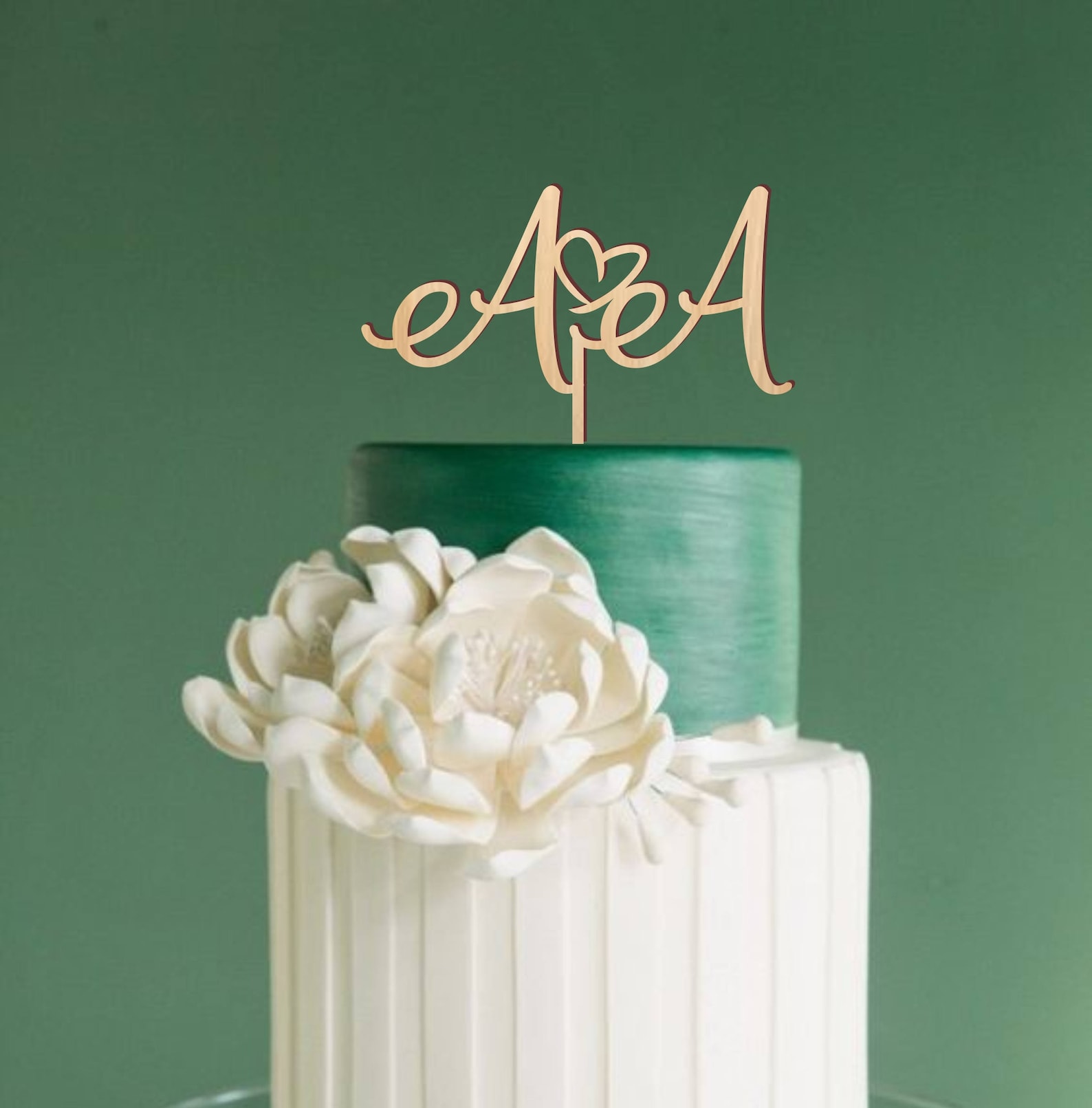 Cake Topper for Wedding Initial Letters Cake Topper Custom | Etsy