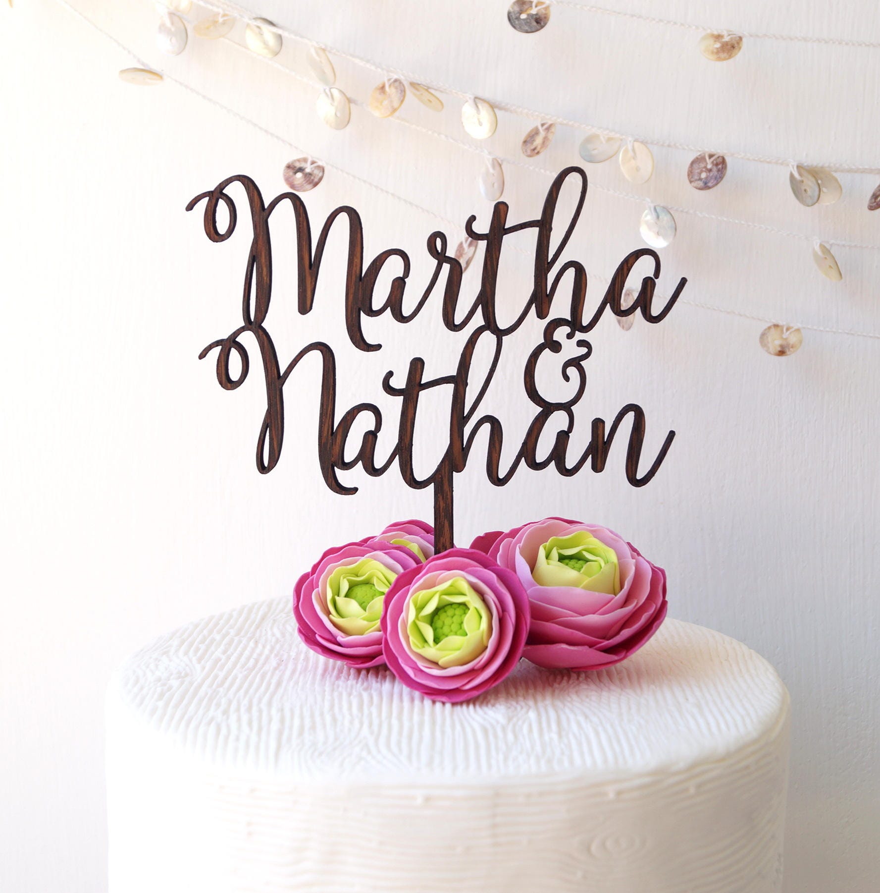 Wedding Cake Topper - Cake Toppers for Wedding - Cake Topper - Wooden ...
