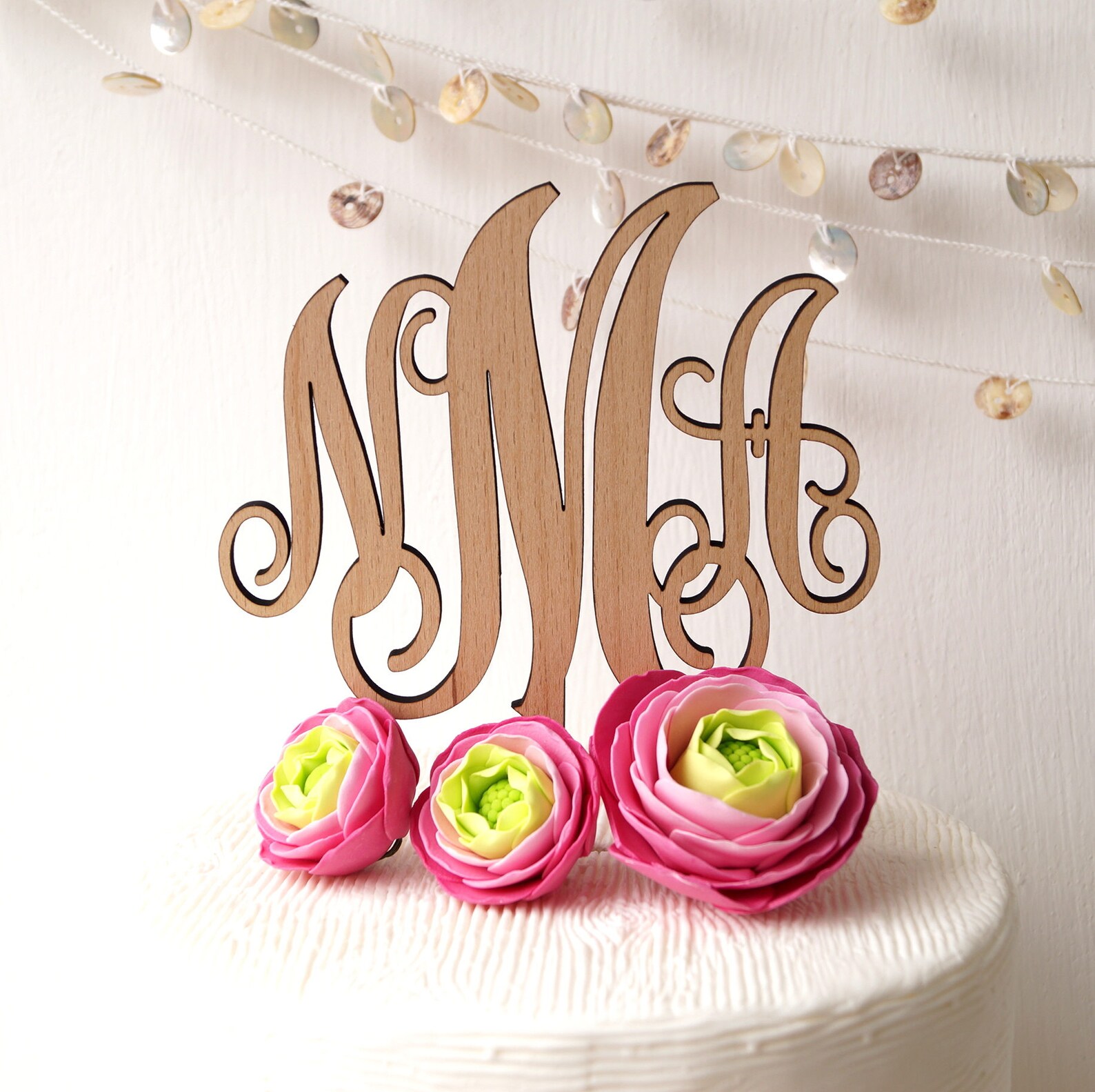 Monogram Wedding Cake Topper Personalized Cake Topper - Etsy