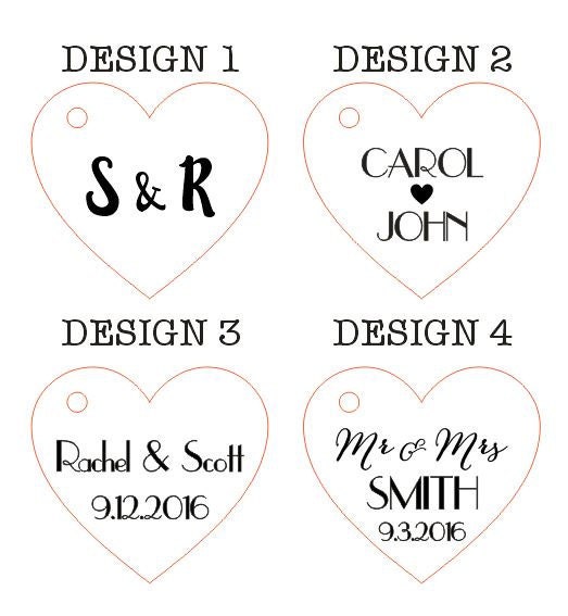 Wedding Favor Tags Personalized Favor Tags Custom Engraved | Etsy