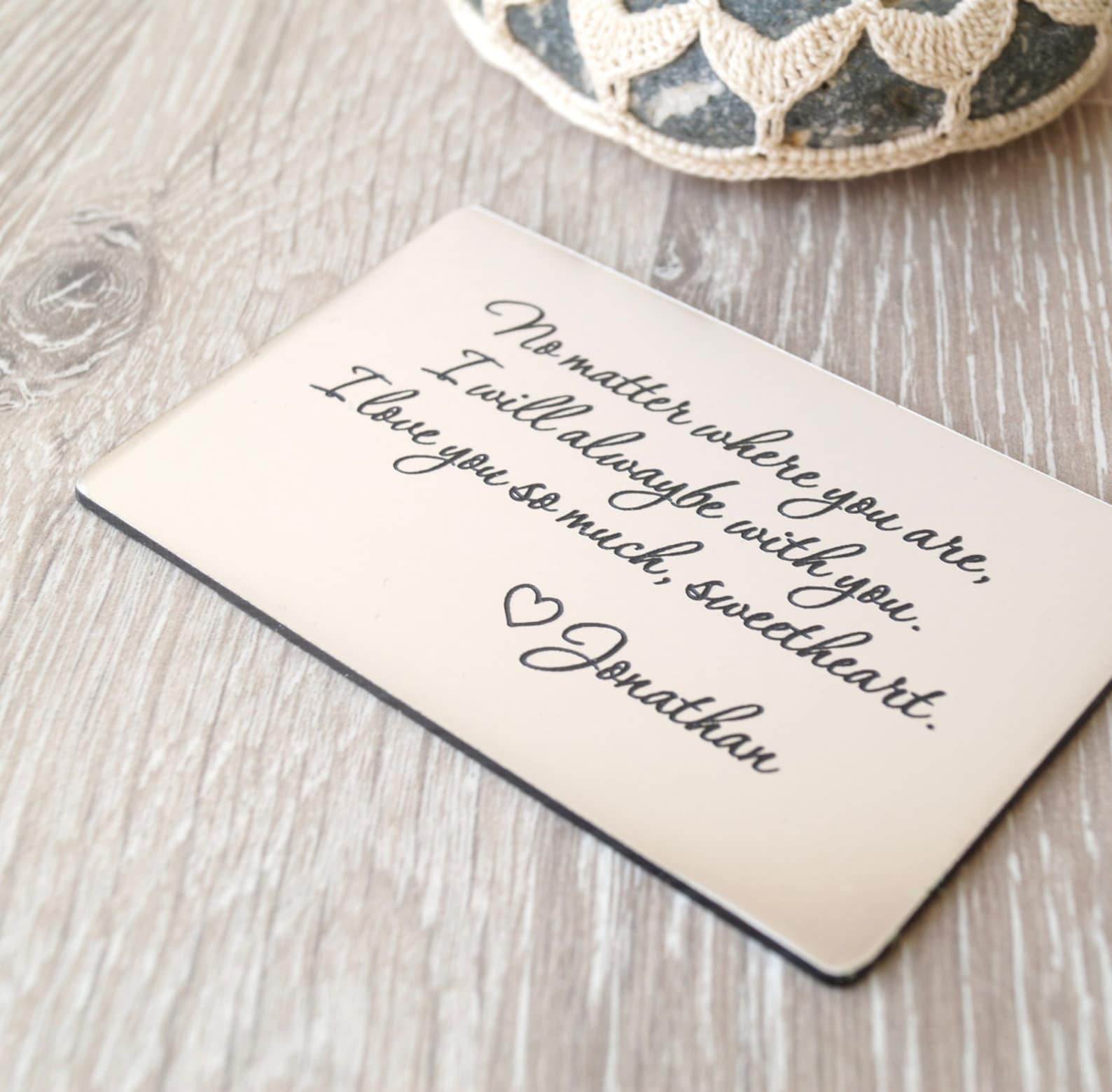 Personalized Wallet Insert Card Custom Laser Engraved Wallet | Etsy