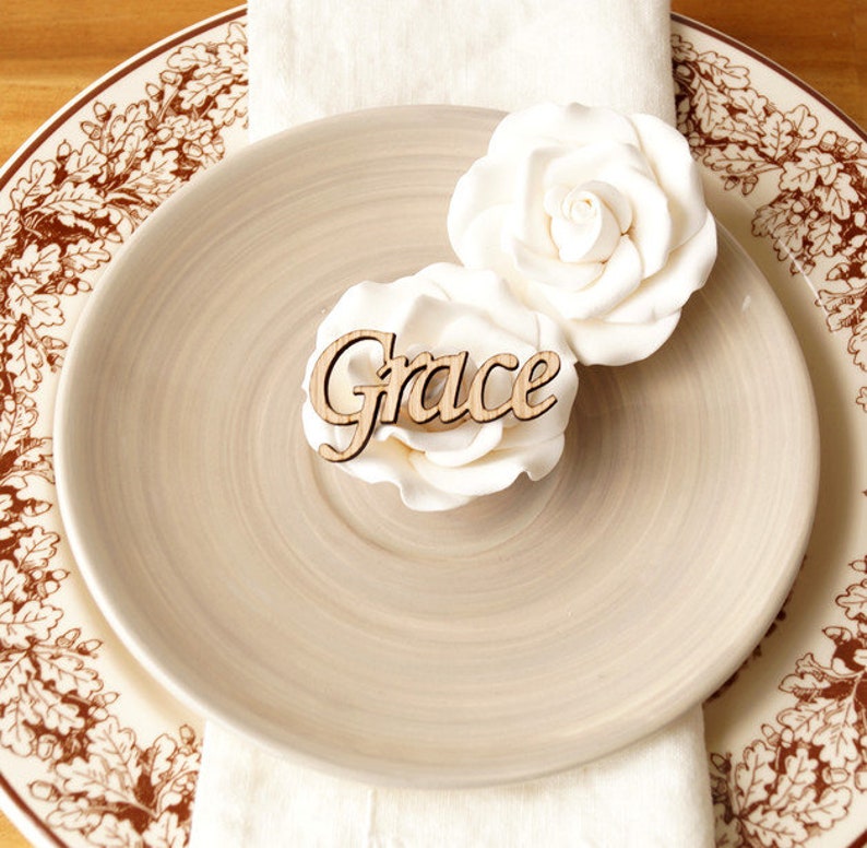 Custom Wooden Names Personalized Wedding Place Cards Name - Etsy