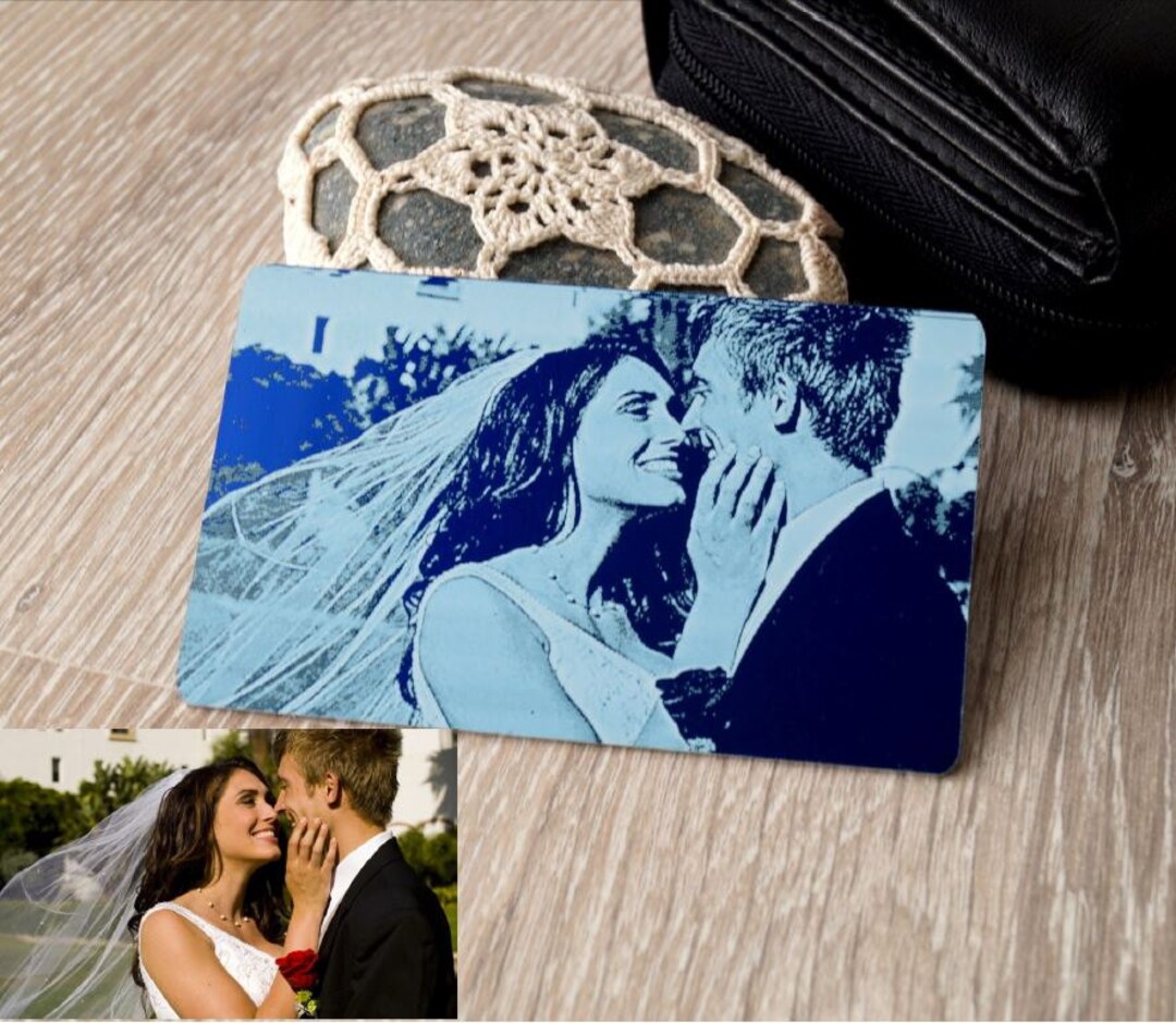 Real Photo Wallet Insert Card, Engraved Wallet Card, Custom Wallet ...