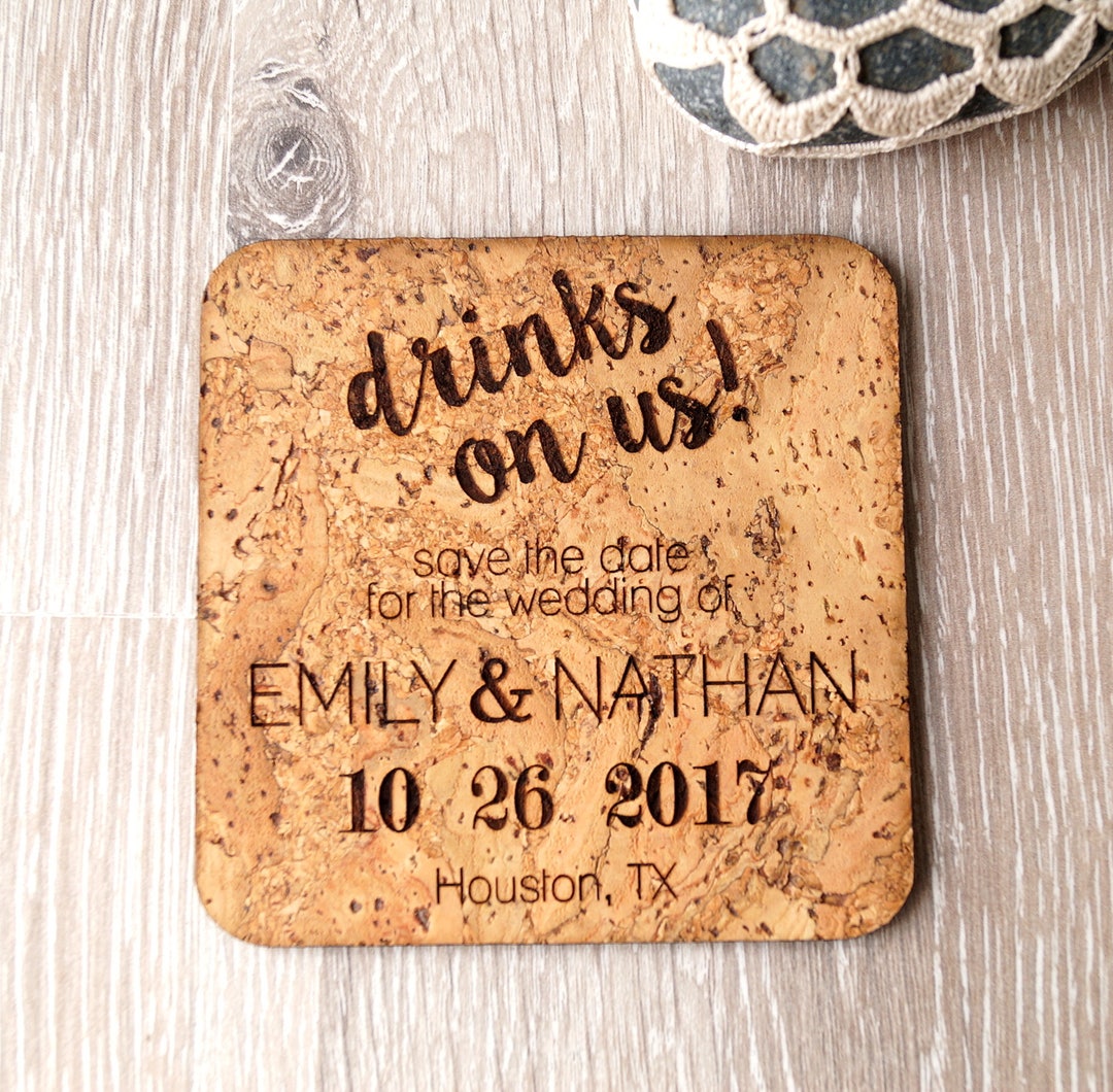 Rustic Save the Date Coasters or Magnets, Save the Dates, Wedding Save ...