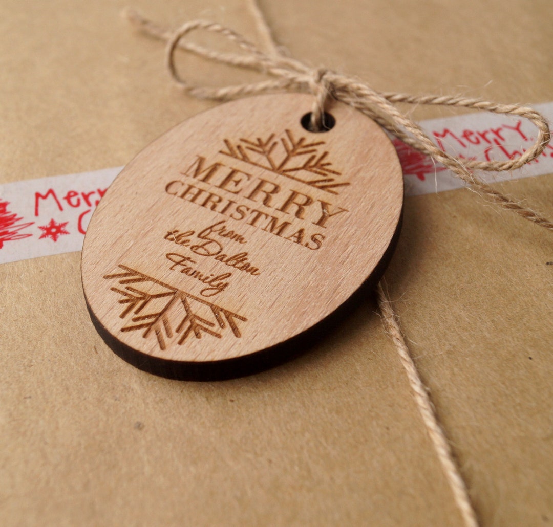 Personalized Christmas Tags, Merry Christmas Gift Tags, Custom Holiday ...