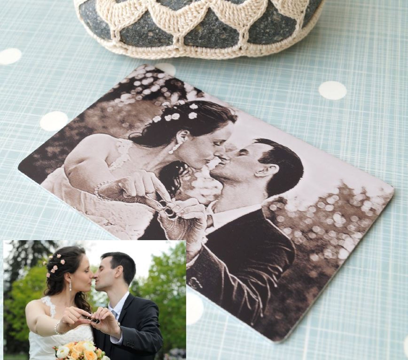 Wallet Insert Card, Real Photo Engraved Wallet Card, Custom Wallet ...